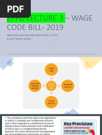 Code of Wages Act, 2019 | PDF | Wage | Employment