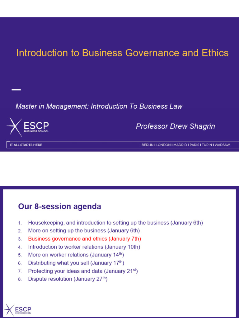 Session 3 Corporate Governance and Ethics | PDF | Board Of Directors ...