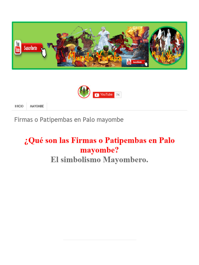 Patipembas en Palo Mayombe: Significado y Uso | PDF