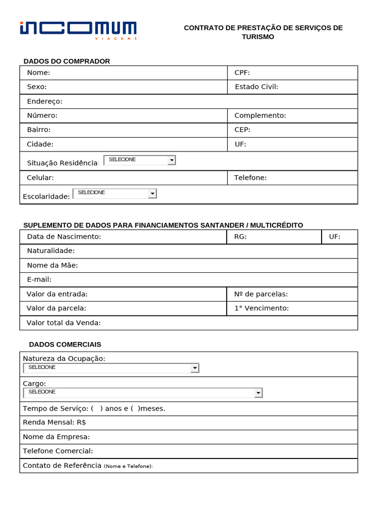 Contrato de Prestacao de Servicos de Turismo 2021 | PDF | Turismo ...