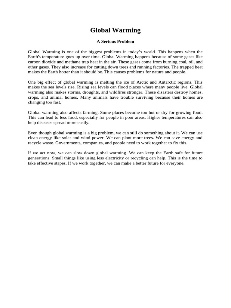 Understanding Global Warming Effects | PDF