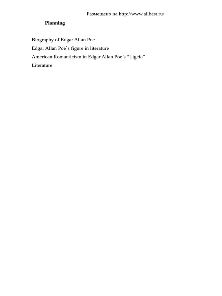 American Romanticism in Edgar Allan Poe's "Ligeia" | PDF | Edgar Allan ...