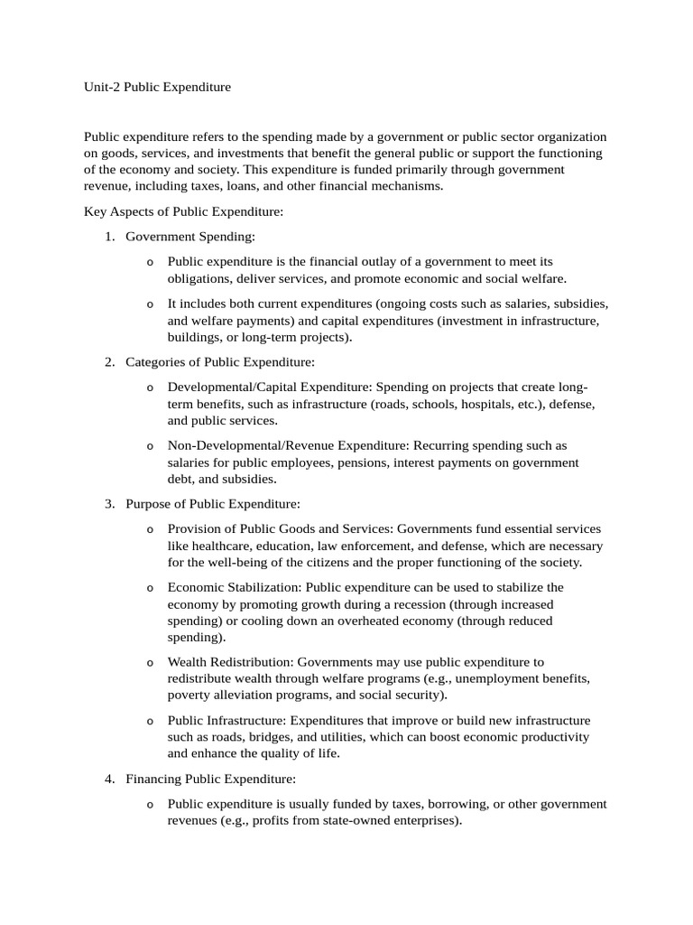 Understanding Public Expenditure Essentials | PDF | Government Spending ...
