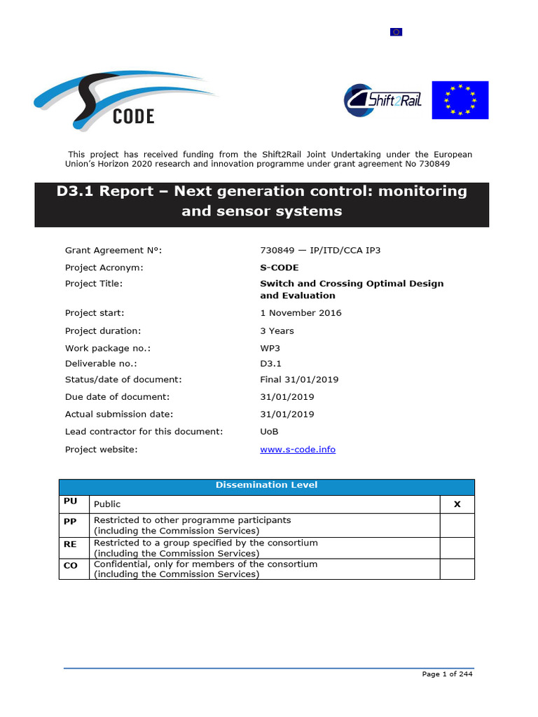S-CODE-WP3-D-UNI-002-02 - D3.1 Next Generation Control Monitoring and Sensor Systems | PDF ...