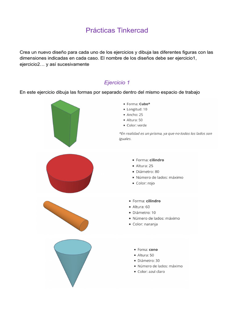 Prácticas Tinkercad | PDF