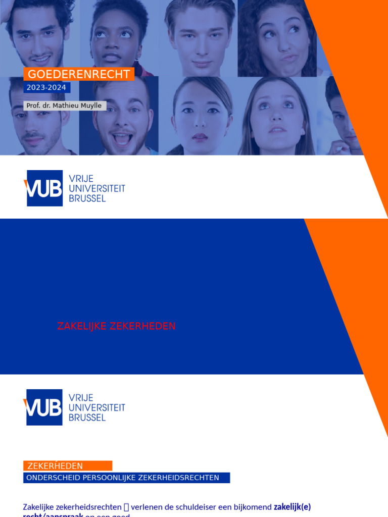 Goederenrecht: Prof. Dr. Mathieu Muylle | PDF