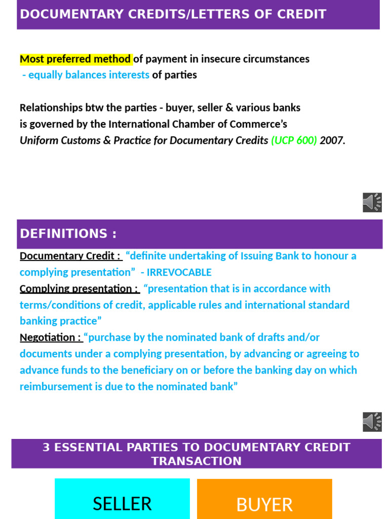 Understanding Documentary Credits Explained | PDF | Letter Of Credit ...