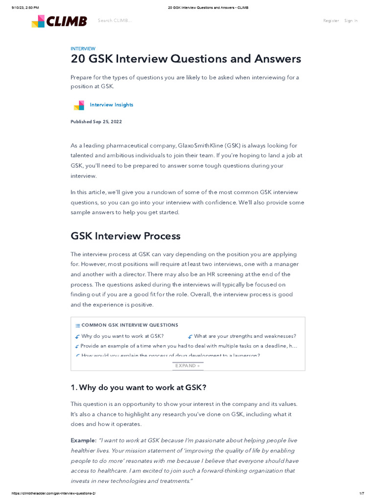 GSK Key Account Manager Interview Prep | PDF | Sales | Marketing