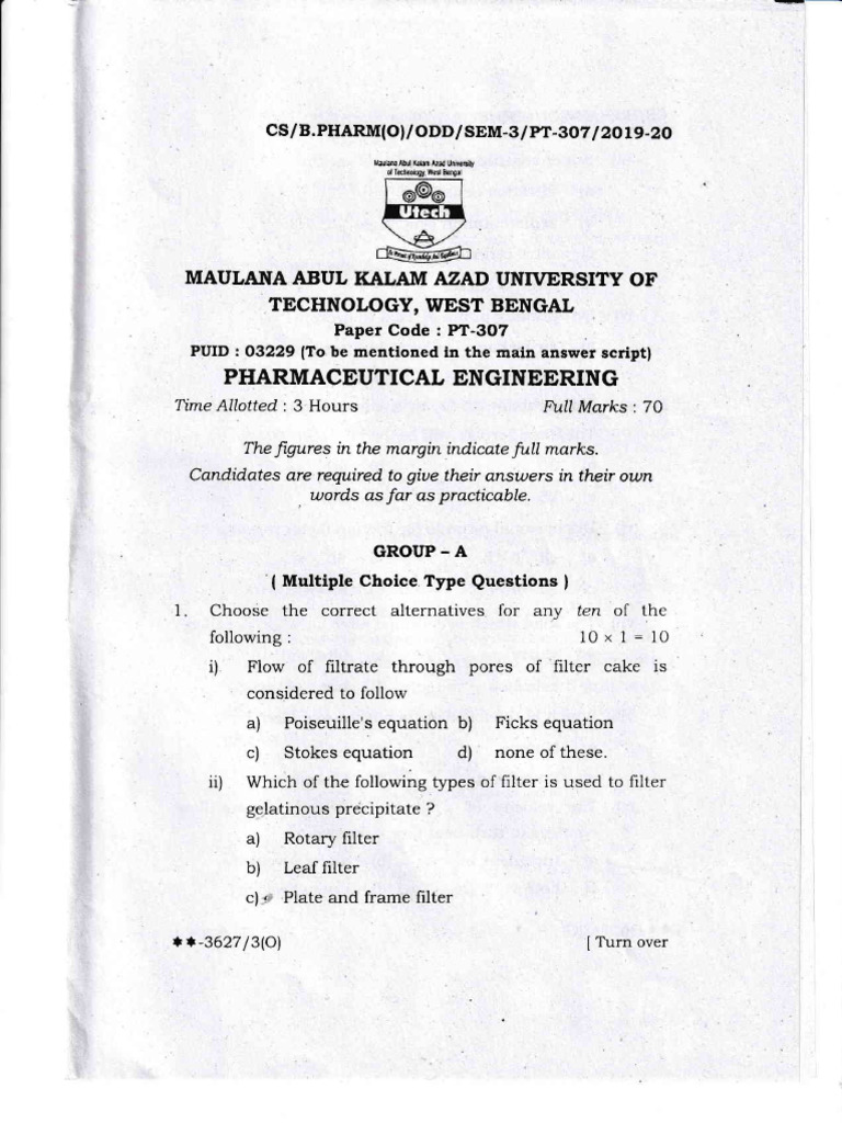 Pharmaceutical Engineering | PDF | Fluid Dynamics | Filtration