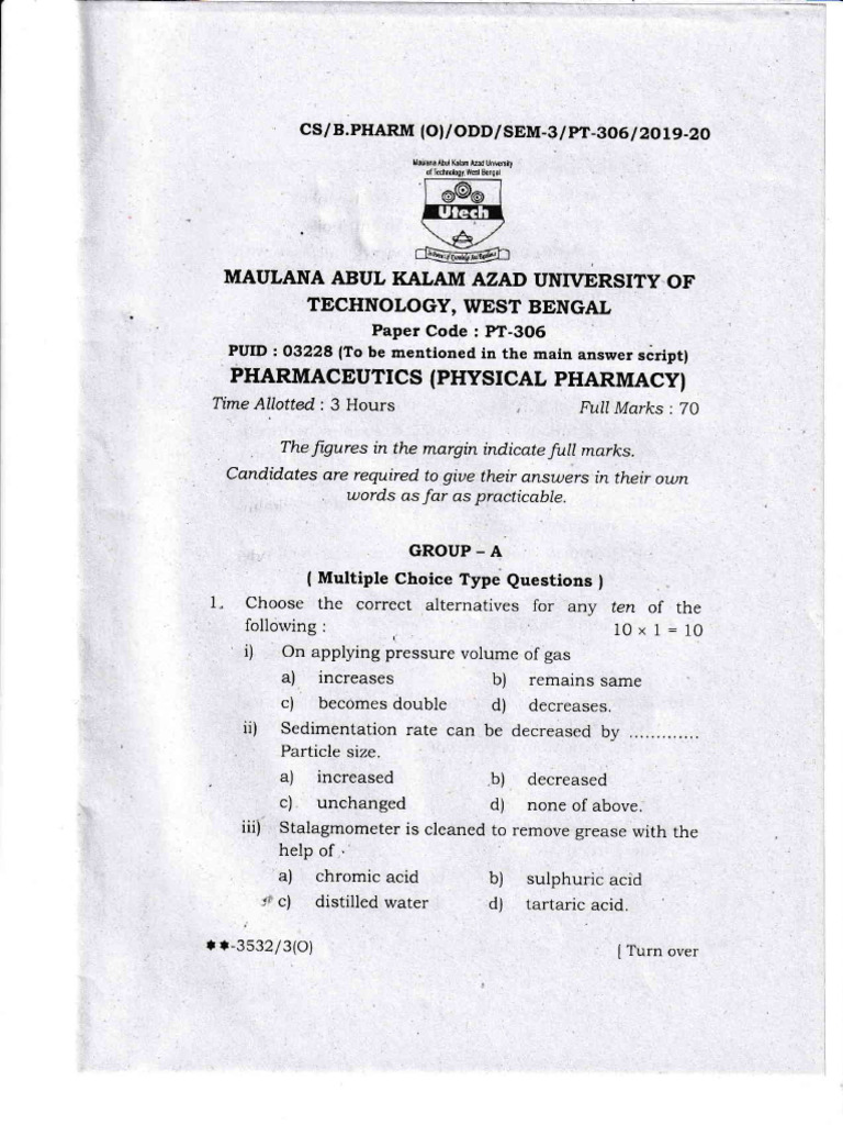 Pharmaceutics (Physical Pharmacy) | PDF | Aerosol | Colloid