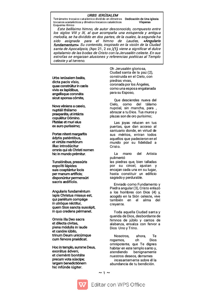 himno jerusalén i | PDF | Concepciones de dios | Creencia religiosa y doctrina