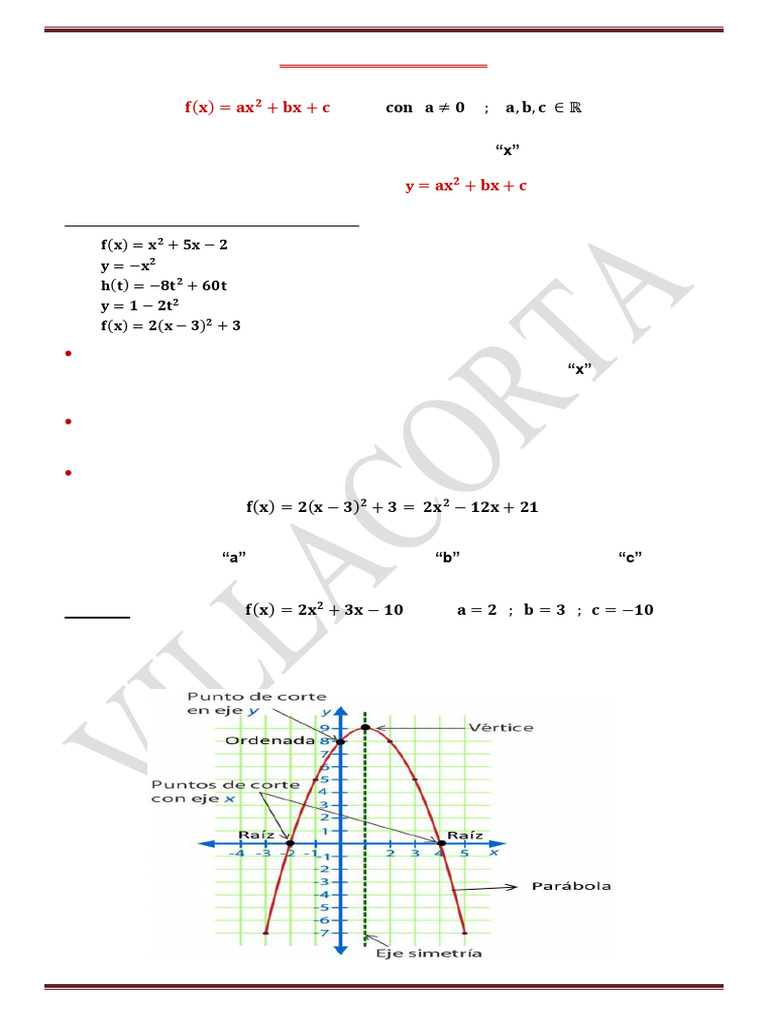 Clase 10 - Función Cuadratica - Cens N°12 | PDF | Ecuación cuadrática | Ecuaciones