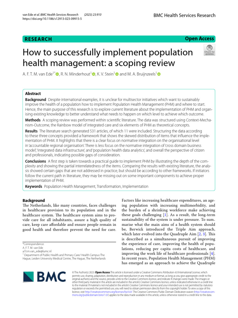 How To Successfully Implement Population Health Ma | PDF | System ...