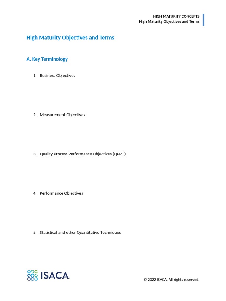 High Maturity for Business Leaders | PDF