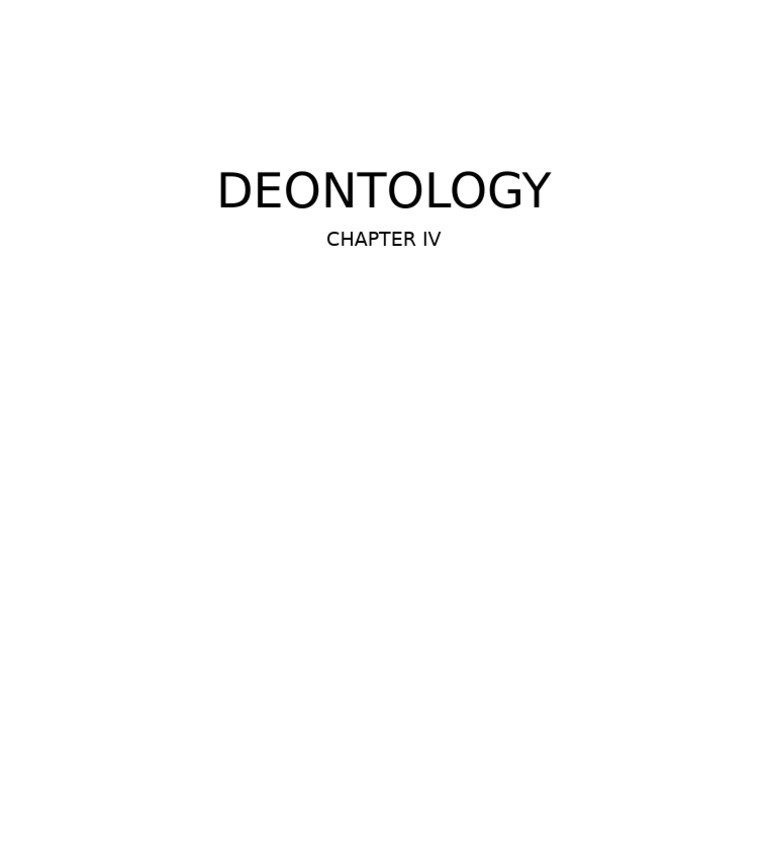 Deontology | PDF