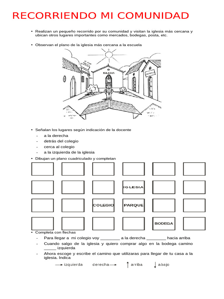 Recorriendo Mi Comunidad para Primer Grado de Primaria | PDF