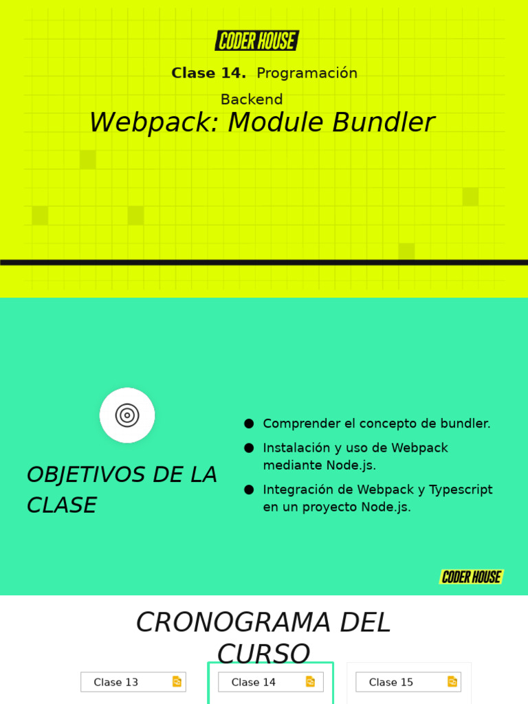 Clase 14 - Webpack - Module Bundler | PDF | Archivo de computadora | Script Java