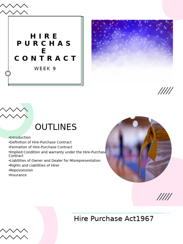 Hire Purchase Contract | PDF | Repossession | Civil Law (Legal System)