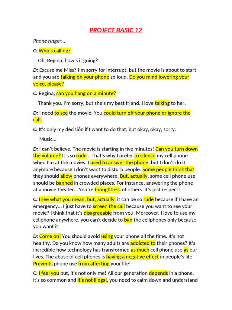 Project Basic 12 Icpna | PDF