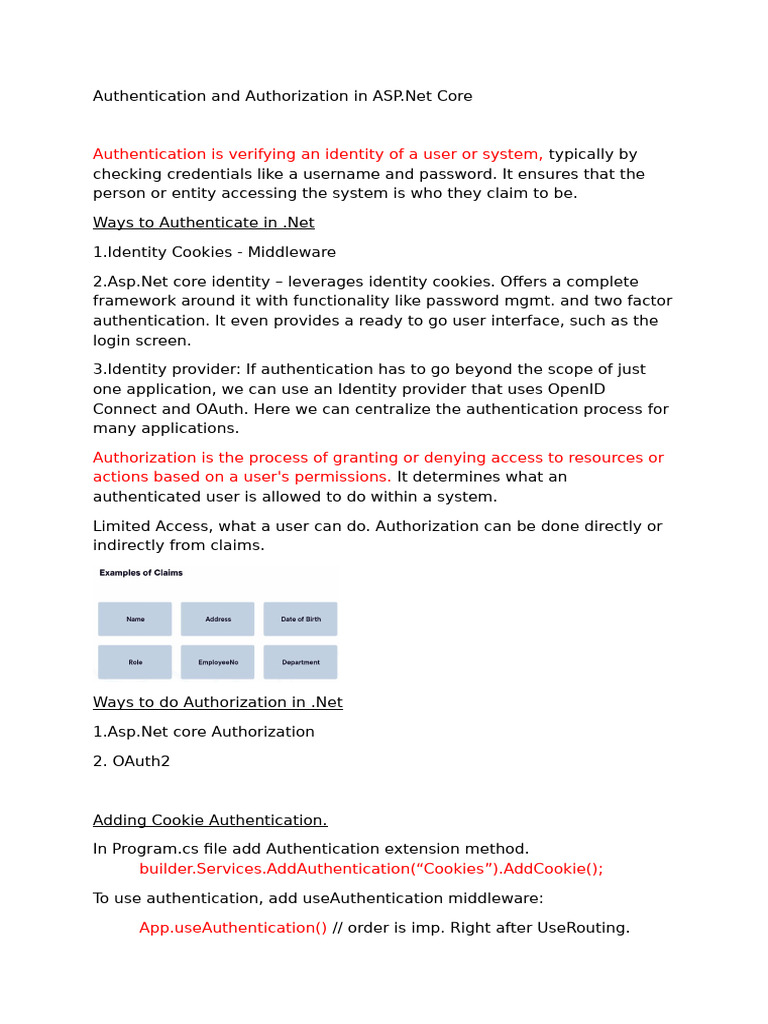 Authentication and Authorization in ASP | PDF | Http Cookie | Internet