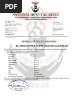NYSC Medical Fitness Certificate Sample | PDF | Self-Improvement