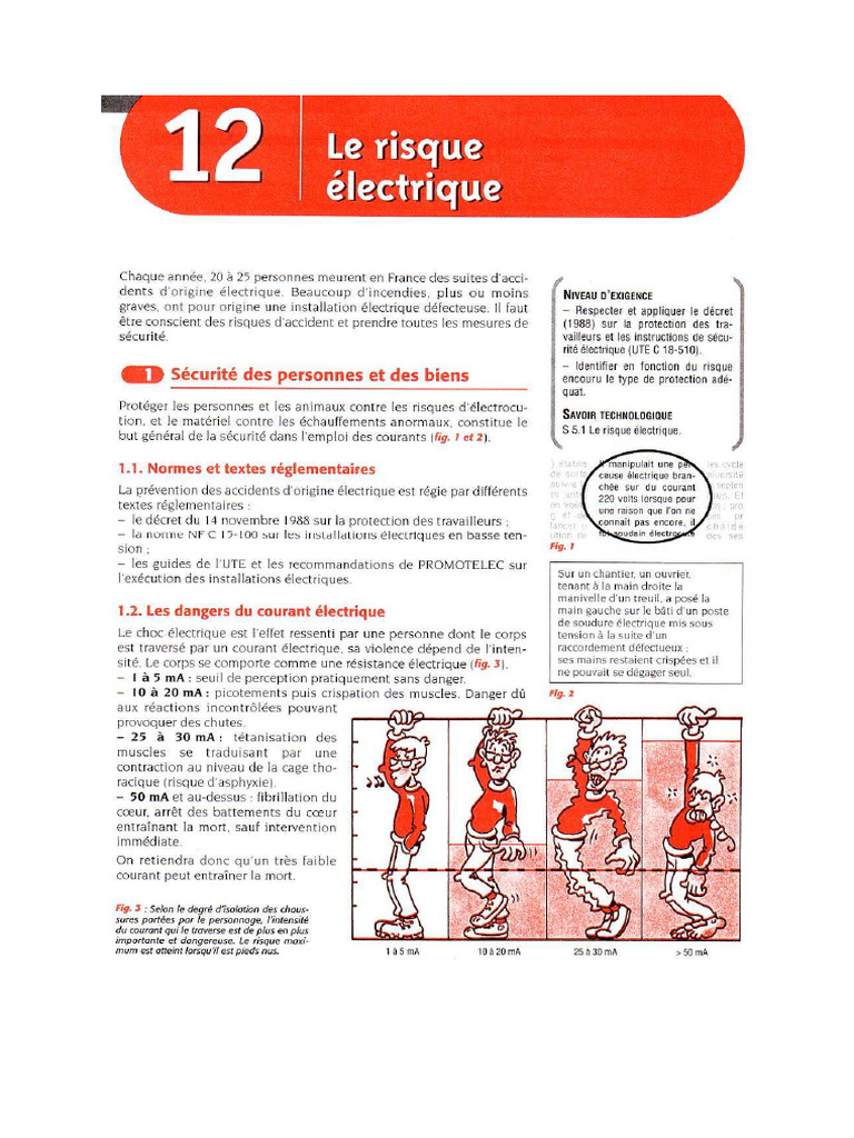 Cours12 Le Risque Electrique | PDF