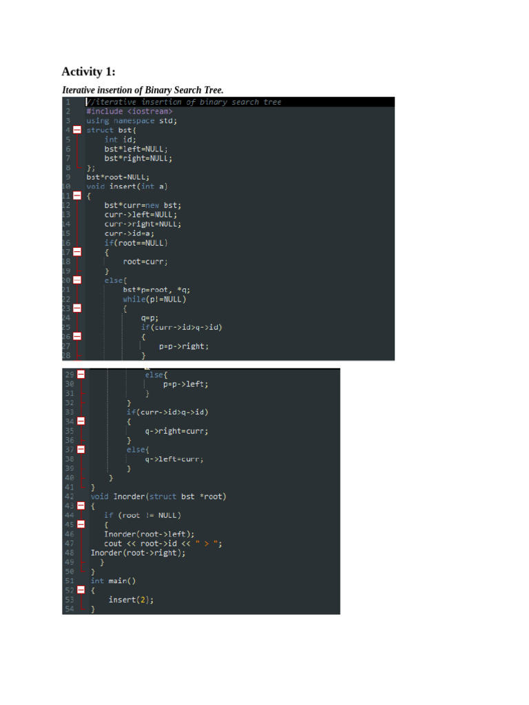 Binary Search Tree Insertion & Traversals | PDF