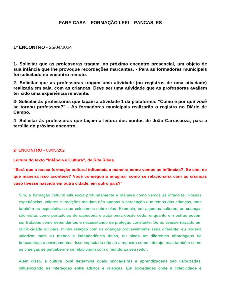 Leei - Percurso | PDF | Pré-escola | Escrita