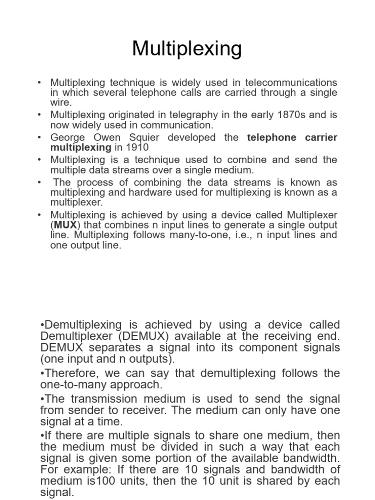 Multiplexing Pdf Multiplexing Modulation