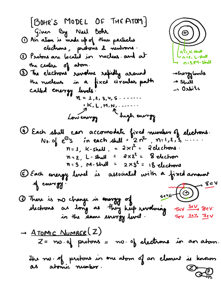 Bohr's Model | PDF