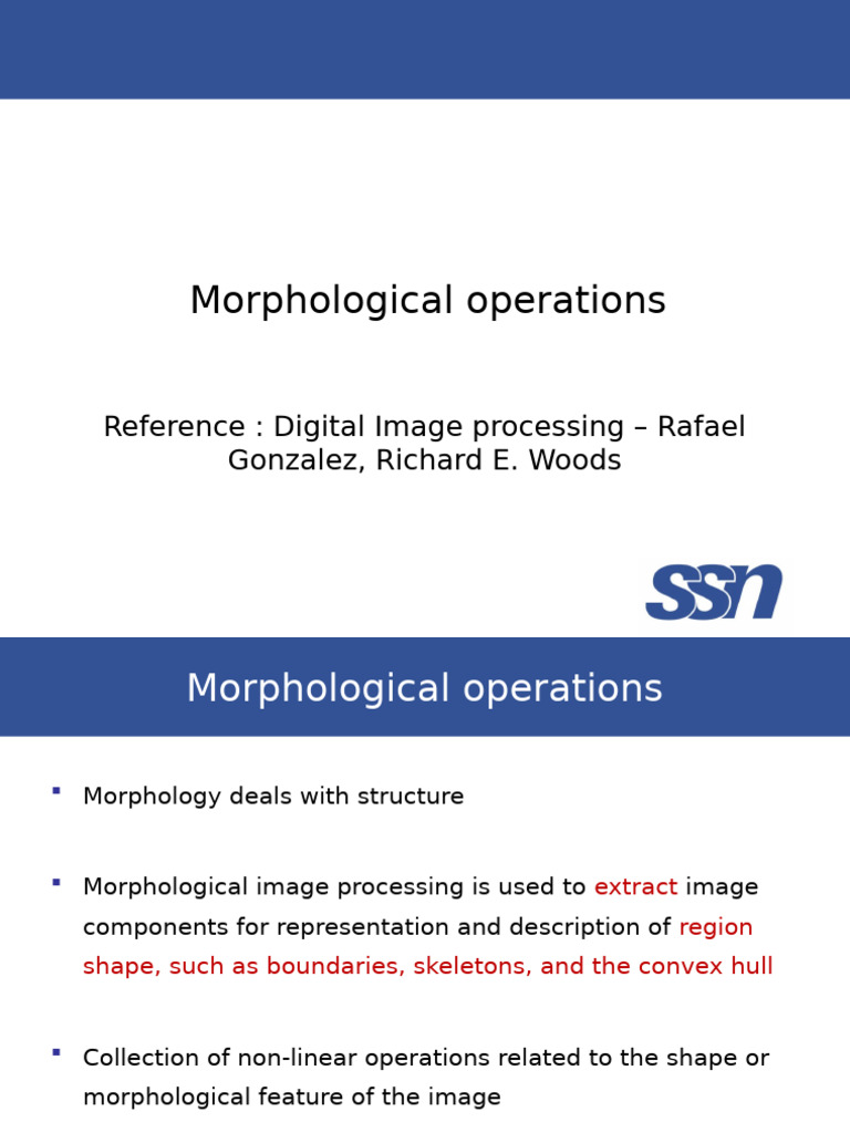 Morphological Operators Pv8 | PDF | Multidimensional Signal Processing | Computer Vision