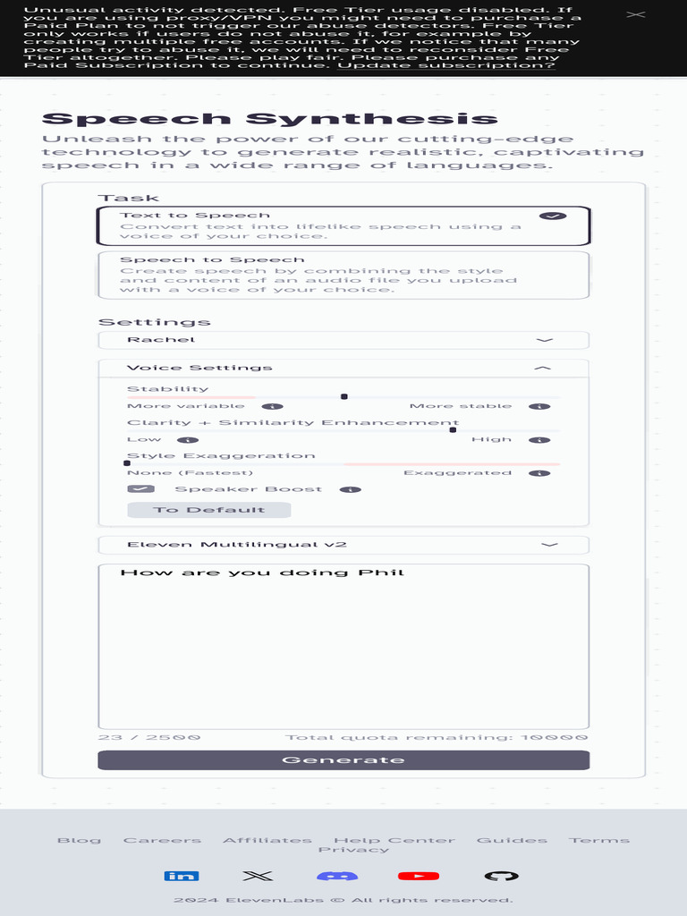 Text To Speech & AI Voice Generator - ElevenLabs | PDF