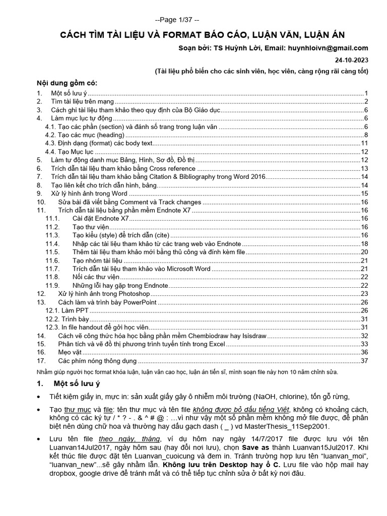 cach tim tai lieu va format bao cao, luan van, luan an-24-10-2023 | PDF