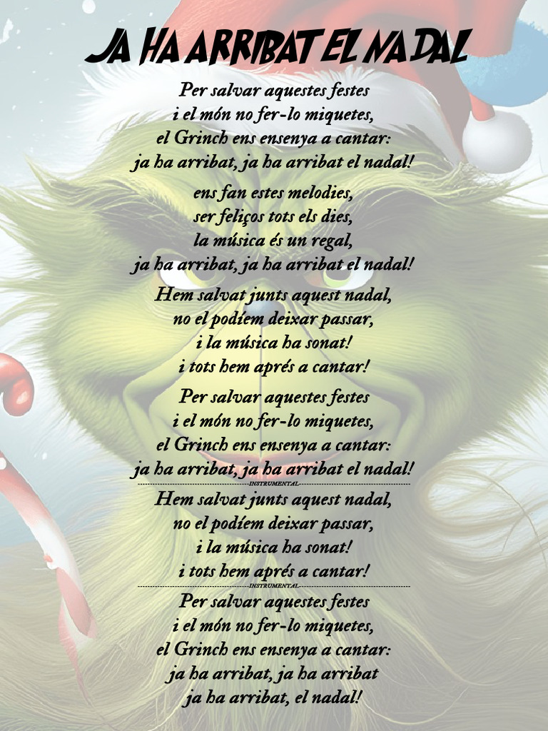 JA HA ARRIBAT EL NADAL (Lletra) | PDF