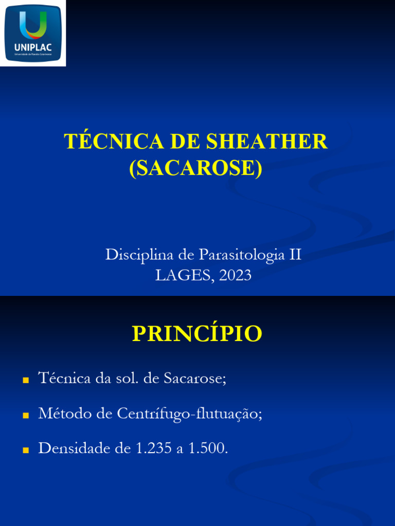 Técnica de Sheather | PDF | Centrifugação