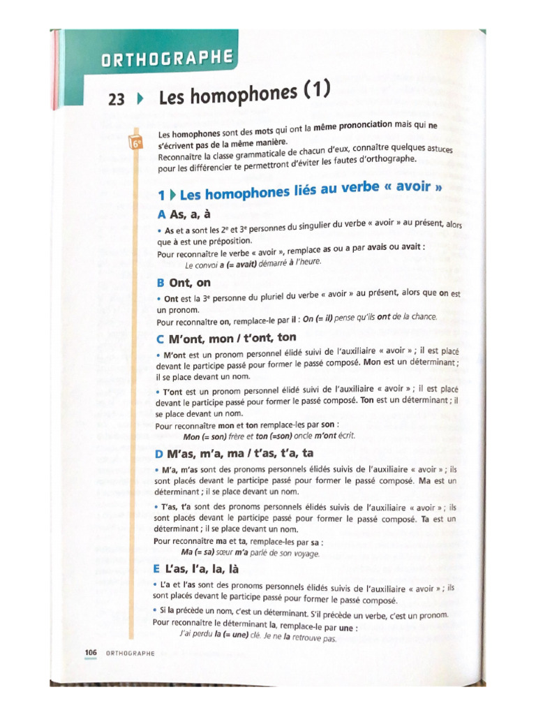 Les Homophones | PDF