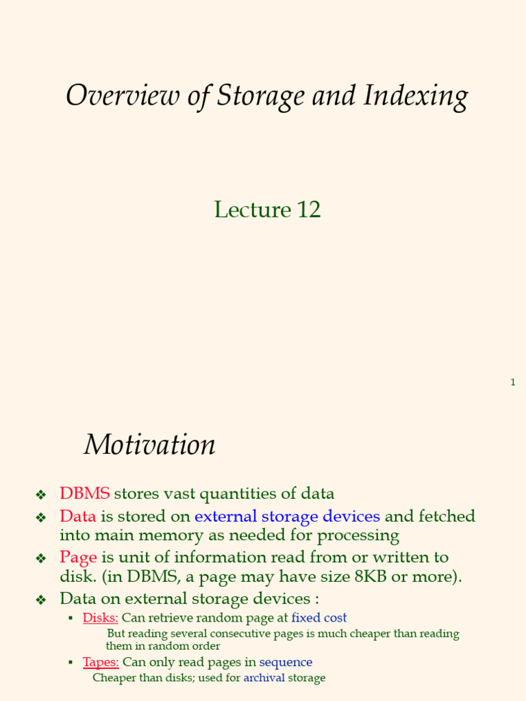 Lecture12 (CNC 312) | PDF | Database Index | Computer Data Storage