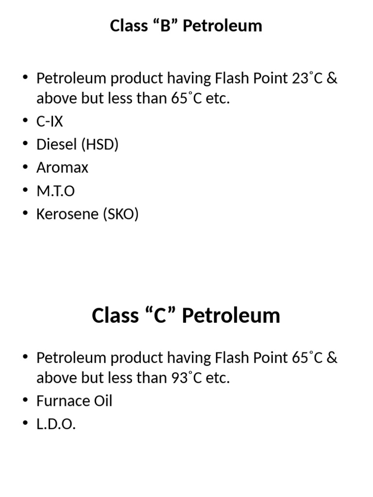 Petroleum Class | PDF