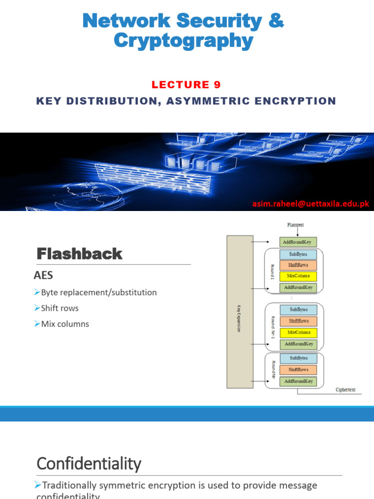 NS Lec # 9 | PDF | Public Key Cryptography | Key (Cryptography)