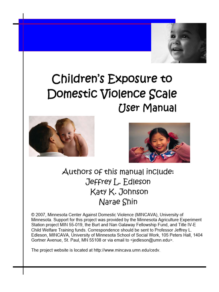 Children S Exposure To Domestic Violence | PDF | Domestic Violence ...