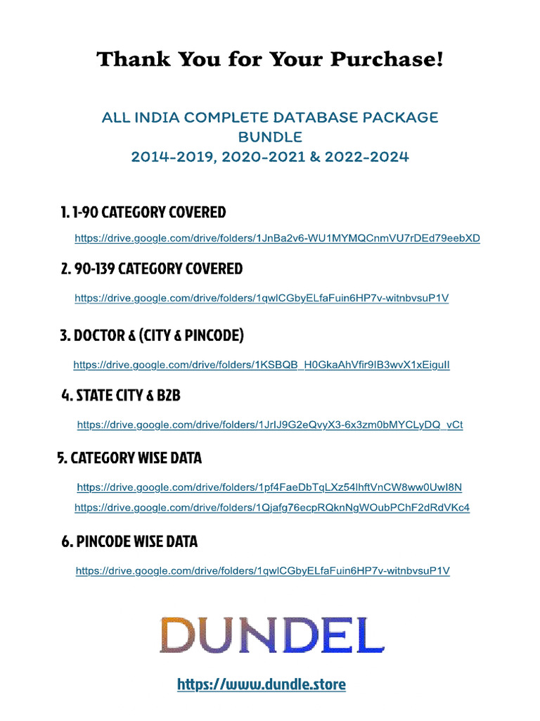 Pan India Database by Dundal 2024 19 11 12 06 58 | PDF
