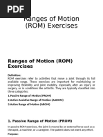 Understanding ROM Exercises and Contraindications | PDF