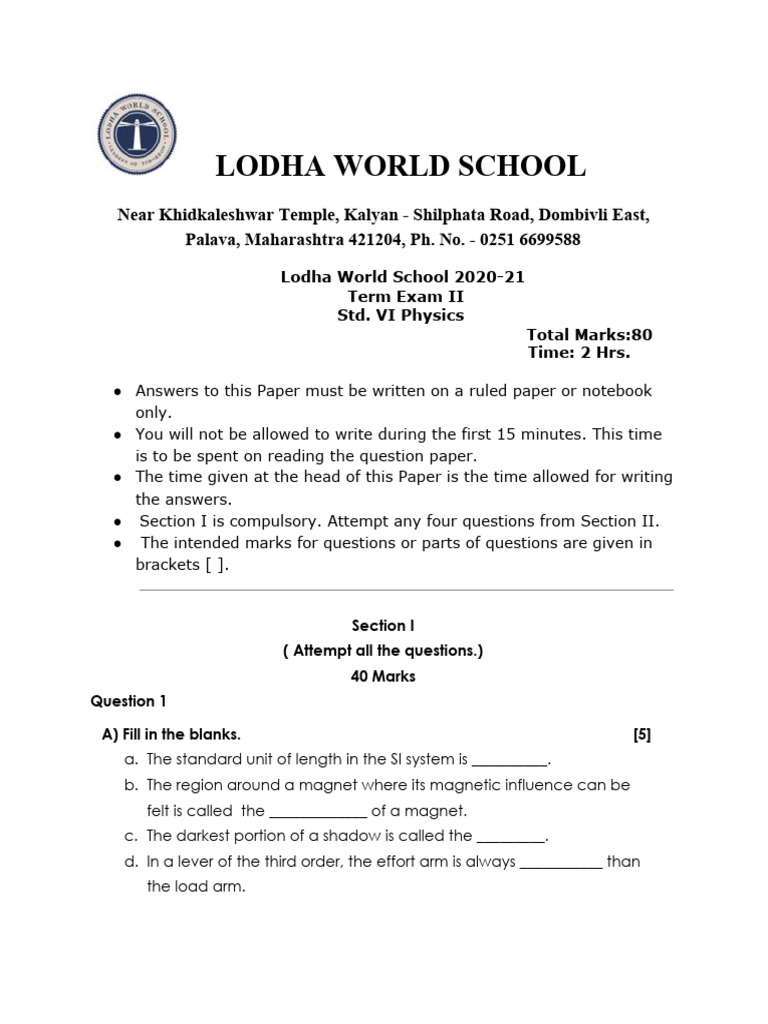 PHYSICS TERM II | PDF | Friction | Lever