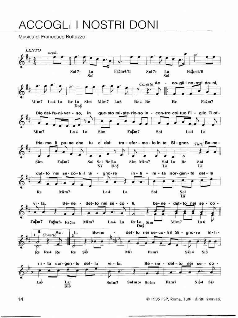 Accogli i Nostri Doni | PDF