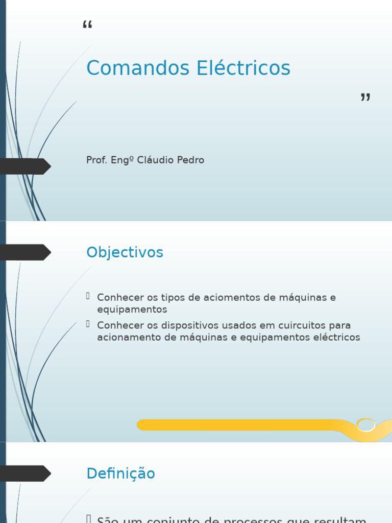 Comandos Elétricos e Dispositivos de Acionamento | PDF | Relé | Rede ...