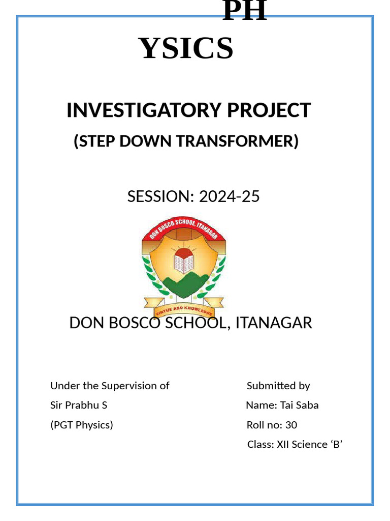 Investigatory Project | PDF