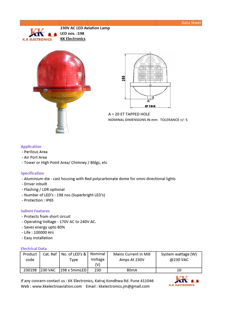 230V AC Data Sheet Modified | PDF
