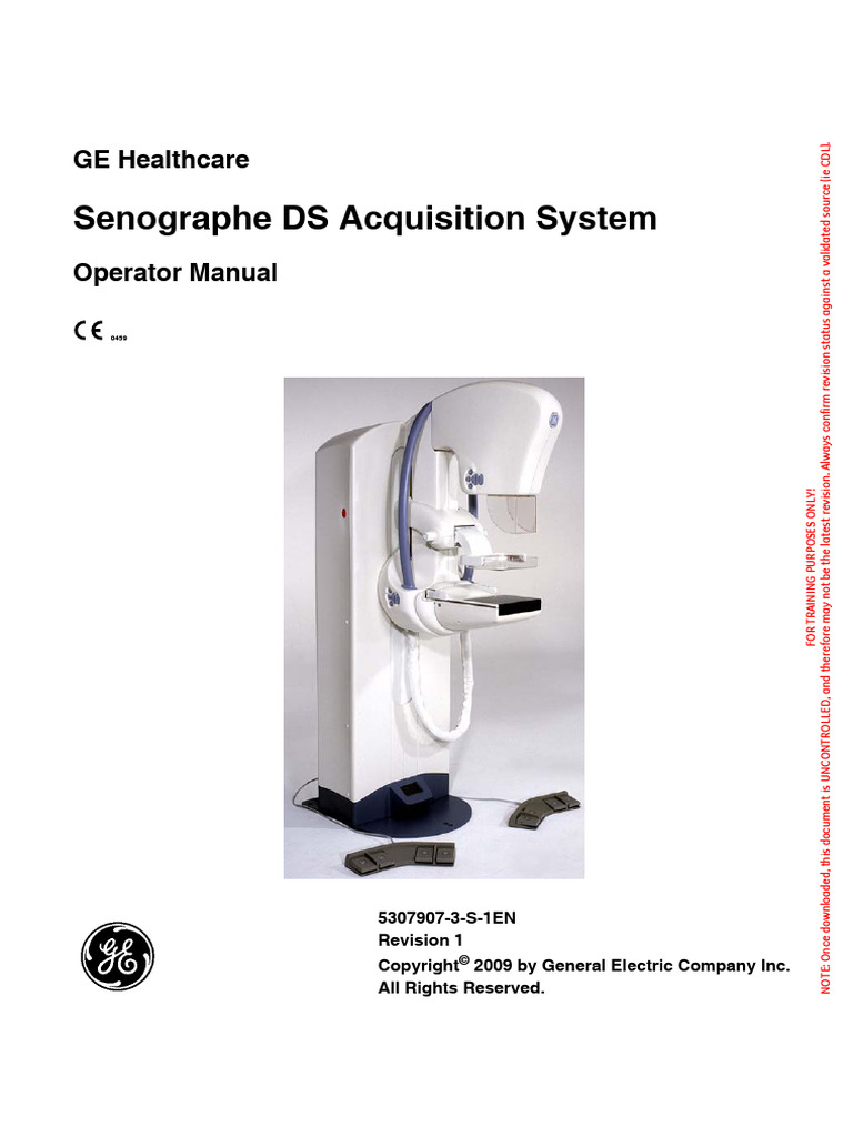GE Senographe DS Operator Manual | PDF | Electromagnetic Interference ...
