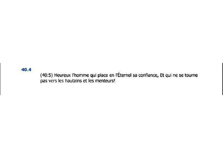 Psaume 40.4 | PDF