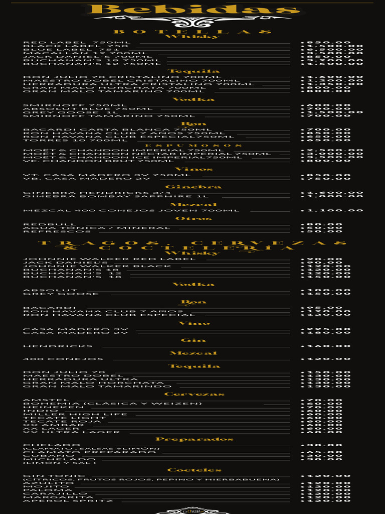 DuBle-Hotel-Bar-Menu-Vinos-28dic2024 | PDF | Distilled Drinks ...